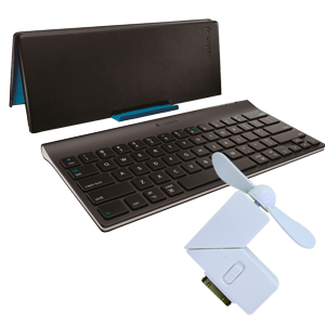 【超值套餐】羅技 iPad專用鍵盤立架組+LOBOS iWalk涼風扇-鍵盤滑鼠專館 - EcLife良興購物網