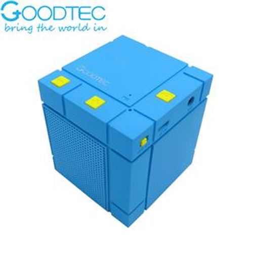 Goodtec 迷你方塊藍牙音箱喇叭 藍色-喇叭 音響專館 - EcLife良興購物網