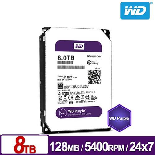 WD80PURZ 紫標 8TB 3.5吋監控系統硬碟-內接式硬碟專館 - EcLife良興購物網