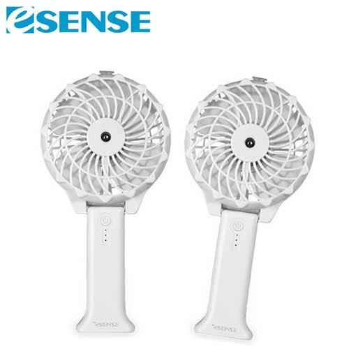 【噴霧加濕功能 兩入組】Esense 手持折疊風扇 白-USB周邊專館 - EcLife良興購物網