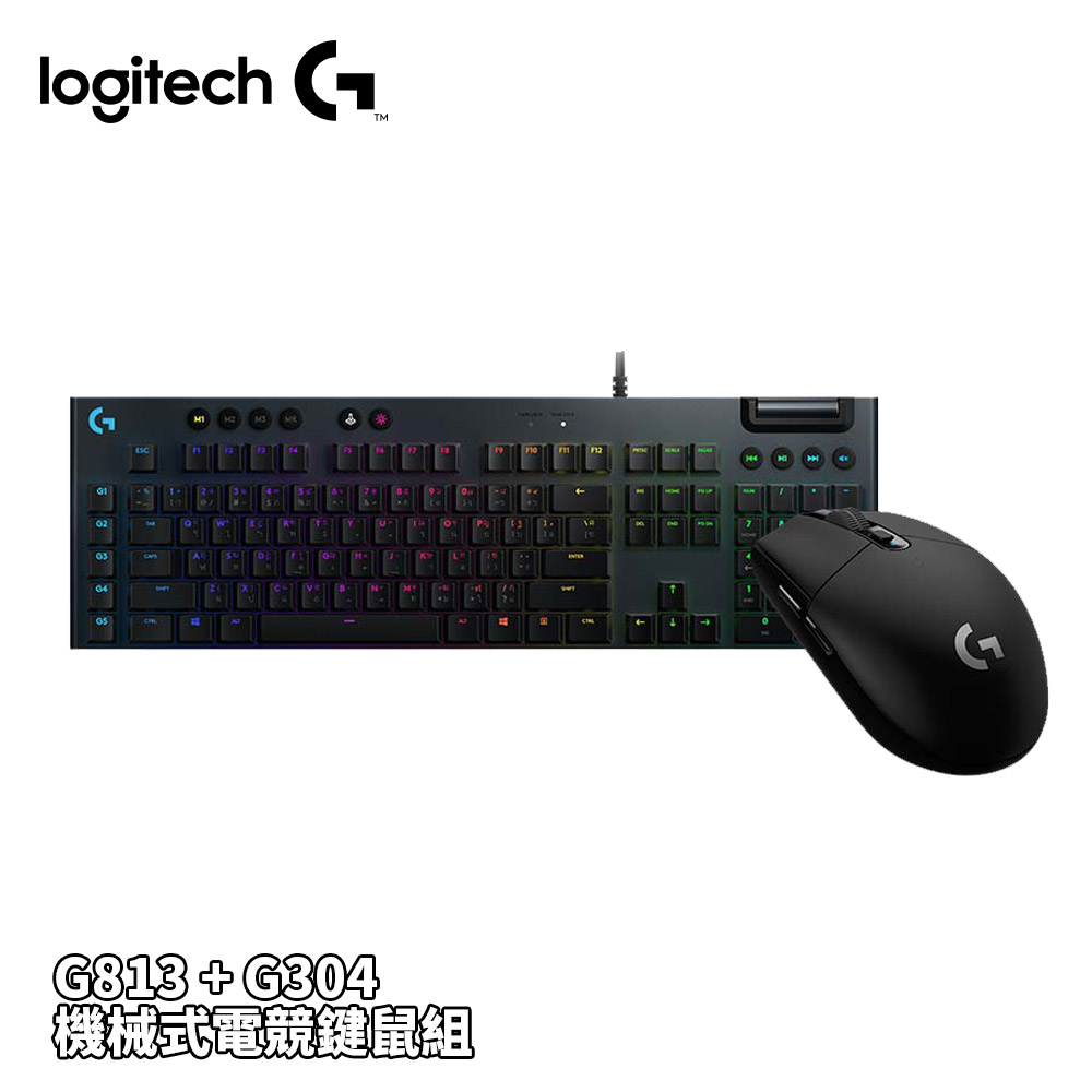 Logitech羅技 G813 RGB 機械式遊戲鍵盤 紅軸+ G304無線滑鼠-鍵盤滑鼠專館 - EcLife良興購物網