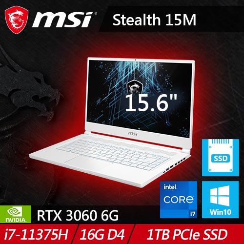 MSI微星 Stealth 15M A11UEK-269TW 15.6吋電競筆電 (RTX 30 系列) 純淨白-筆記型電腦專館 ...