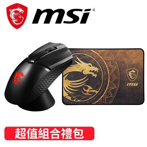 【MSI組合】GM31 無線輕量化滑鼠+GD21鼠墊-鍵盤滑鼠專館 - EcLife良興購物網