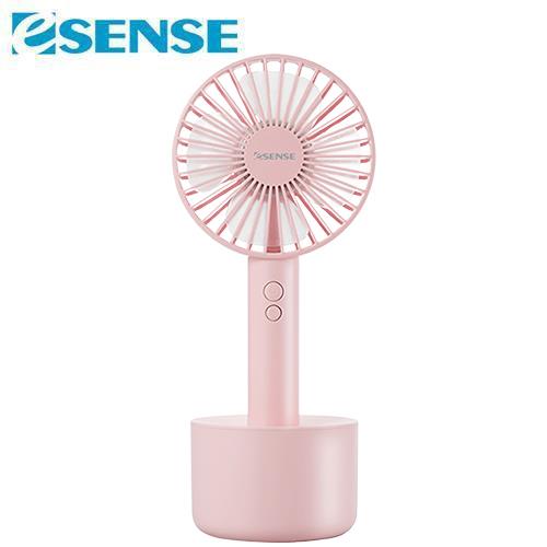 Esense逸盛 馬卡龍 USB手持/桌立兩用風扇 (粉)-USB周邊專館 - EcLife良興購物網