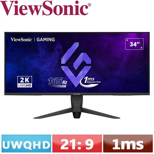 R1【福利品】ViewSonic優派 34型 VX3480-2K-PRO 電競顯示器-LCD/LED液晶螢幕專館 - EcLife良興購物網